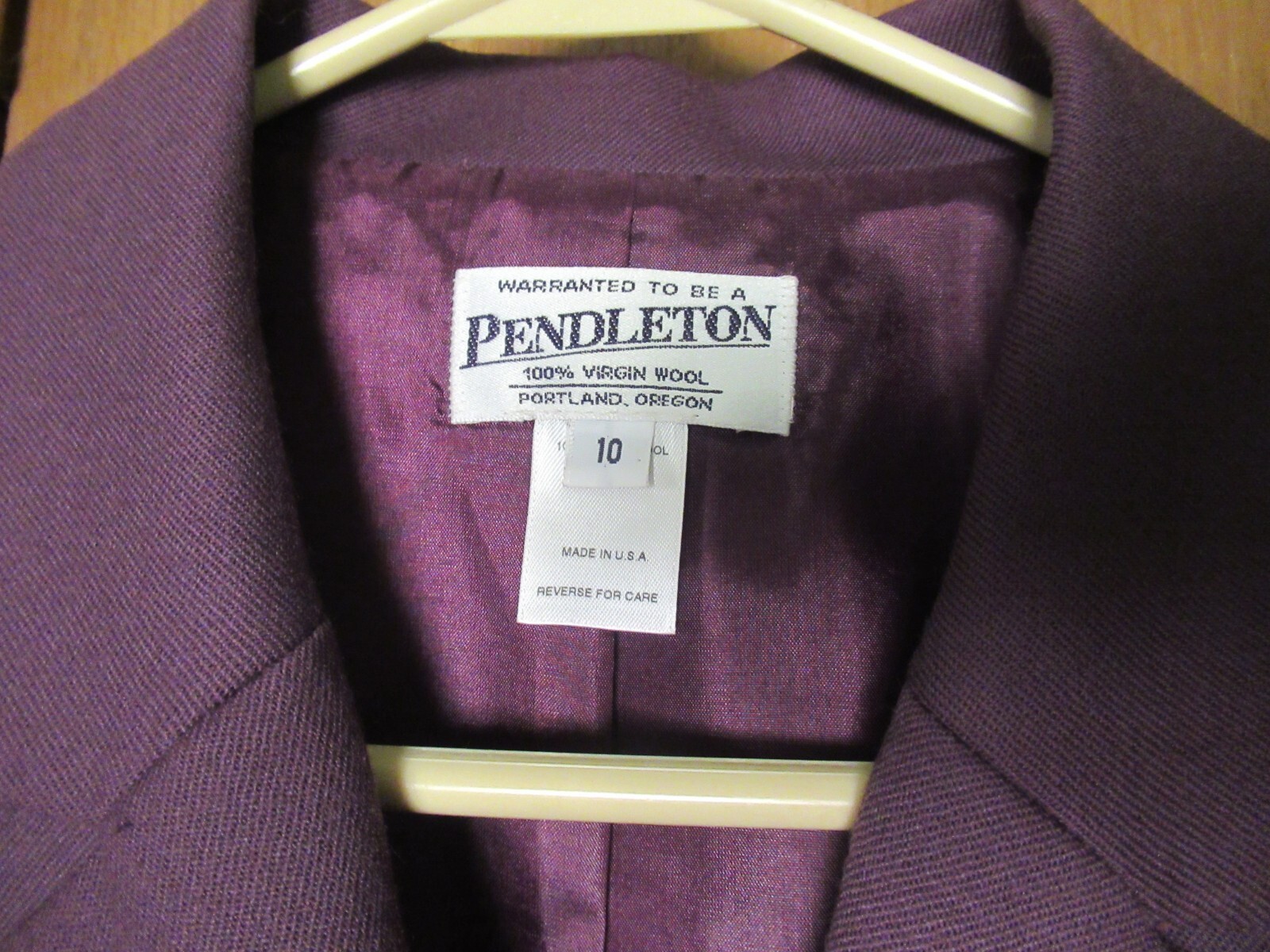 PENDLETON Womens 10 Purple Grape Wool Skirt Suit MADE… - Gem