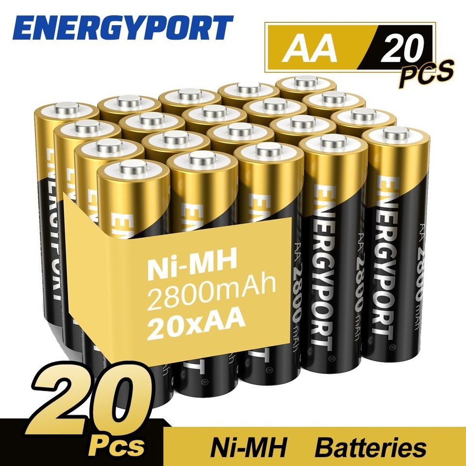 Lot AA Rechargeable Batteries Ni-MH 2800mAh 1.2V Garden Solar Light LED ...
