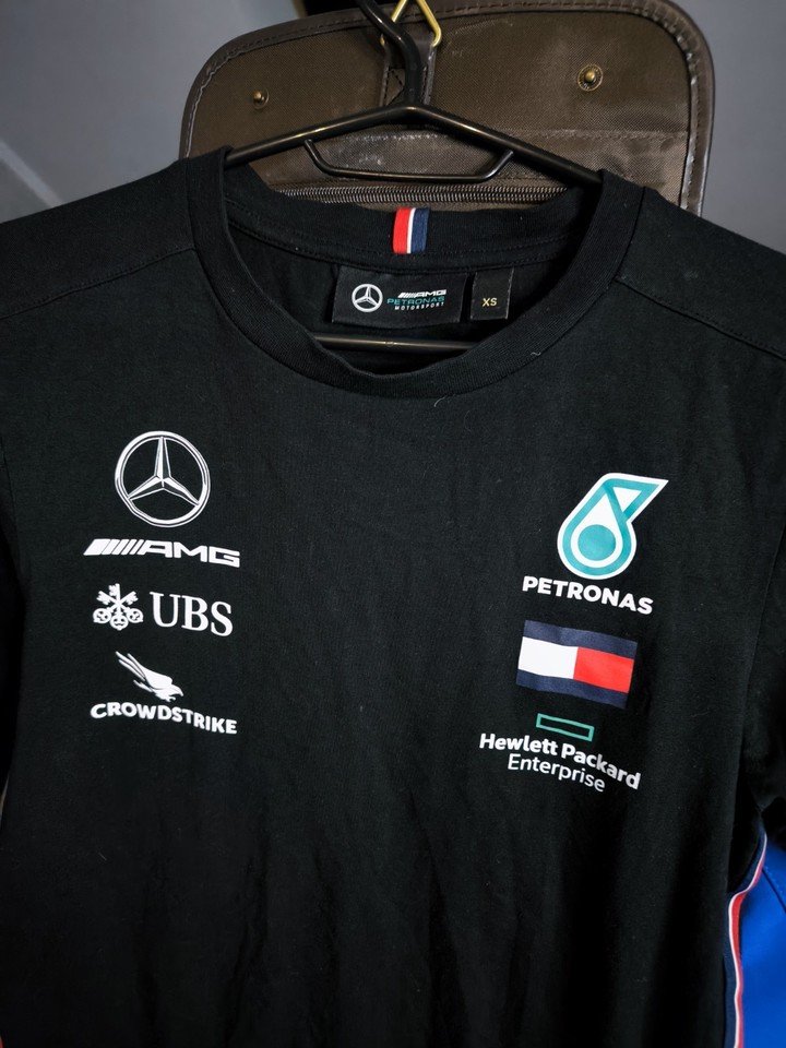 Men's Mercedes-AMG Tommy Motorsport 2019 F1 Team Driver T-Shirt Size XS ...
