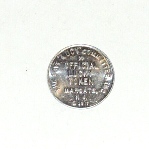 Vintage 1977 Save LUCY Committee Lucky Token Elephant Coin Margate New ...
