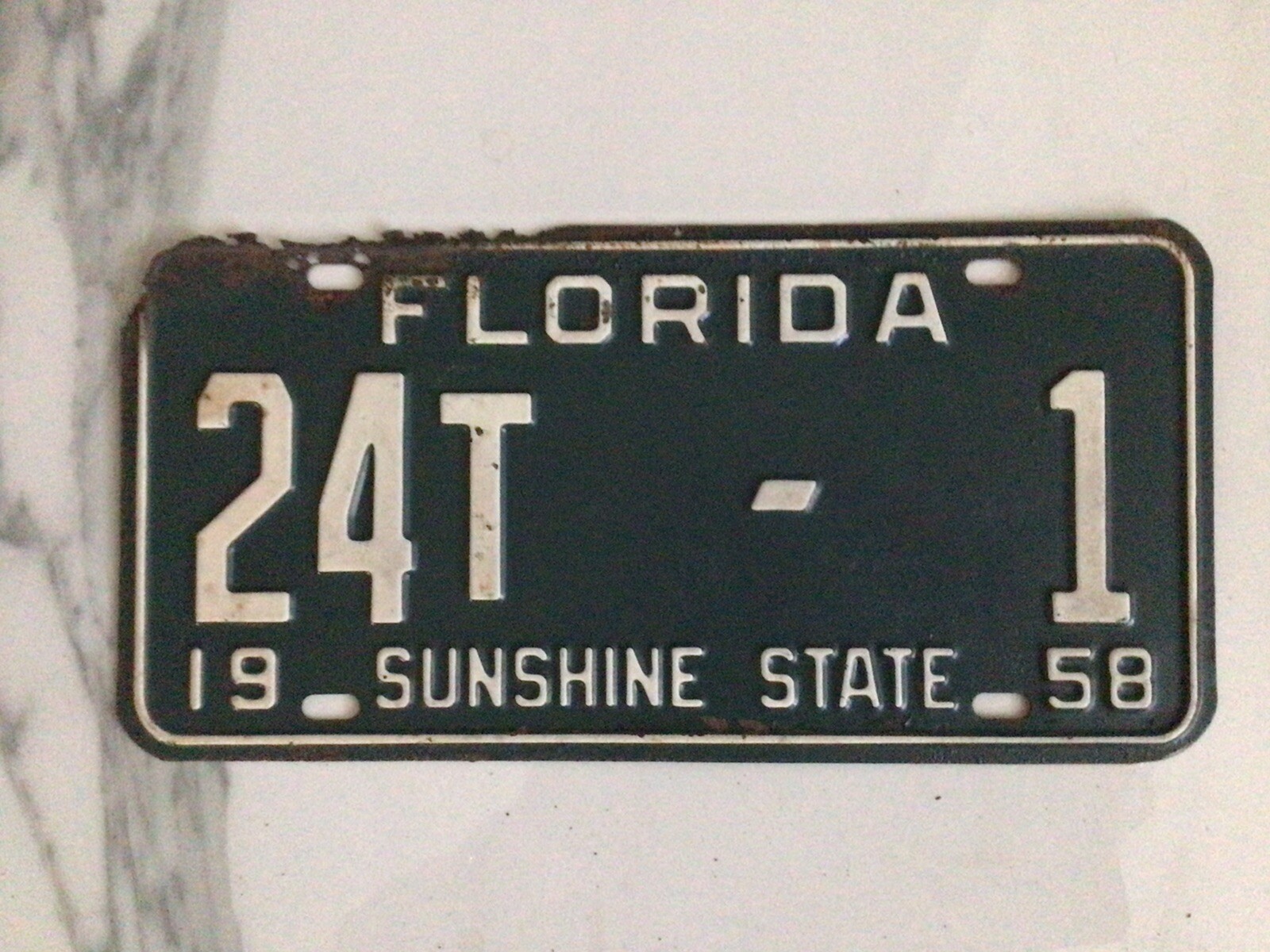Florida License Plate 1958 Saint Lucie 24T-1 | eBay