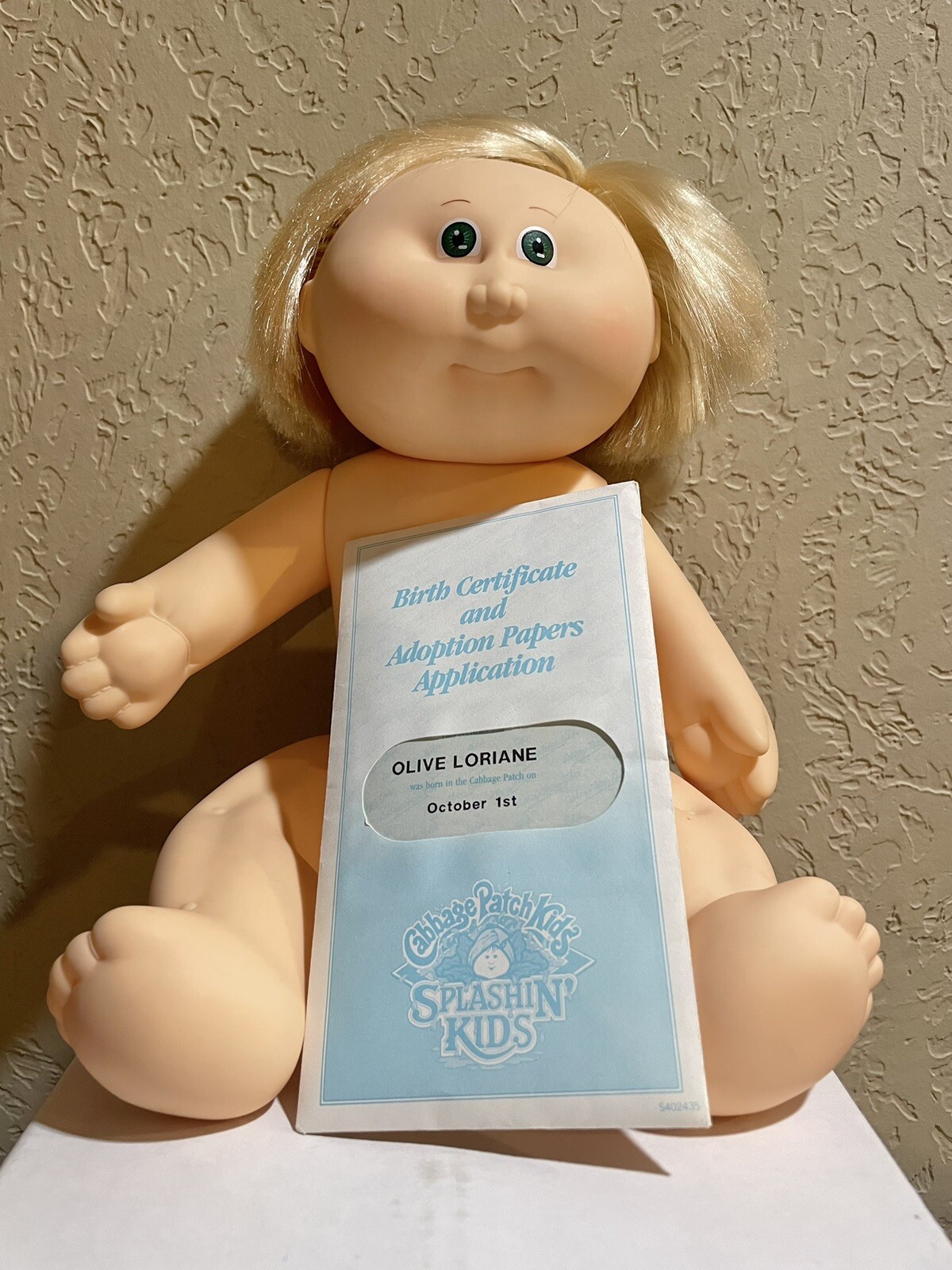 VTG 1987 Cabbage Patch Kids Splashin’ Kids Hard Body Blonde w/ Green ...
