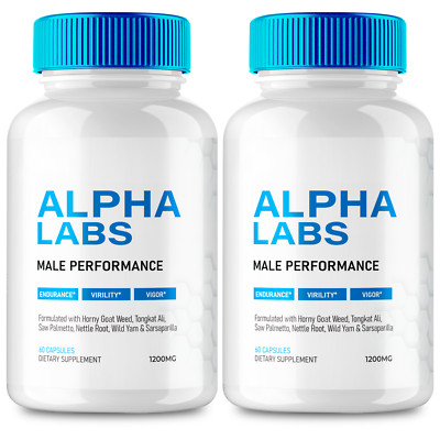 (2 Pack) Alpha Labs Male Health Pills to Boost T-Levels for Intimate ...