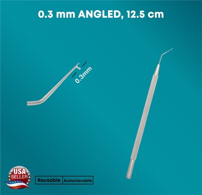 Frenzl T-Dialer 0.3mm Angled Lens Manipulating Hook Eyelid Surgical ...