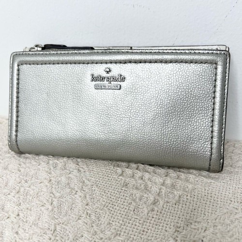 Used Kate Spade Patterson Drive Braylon Wallet Silver | eBay