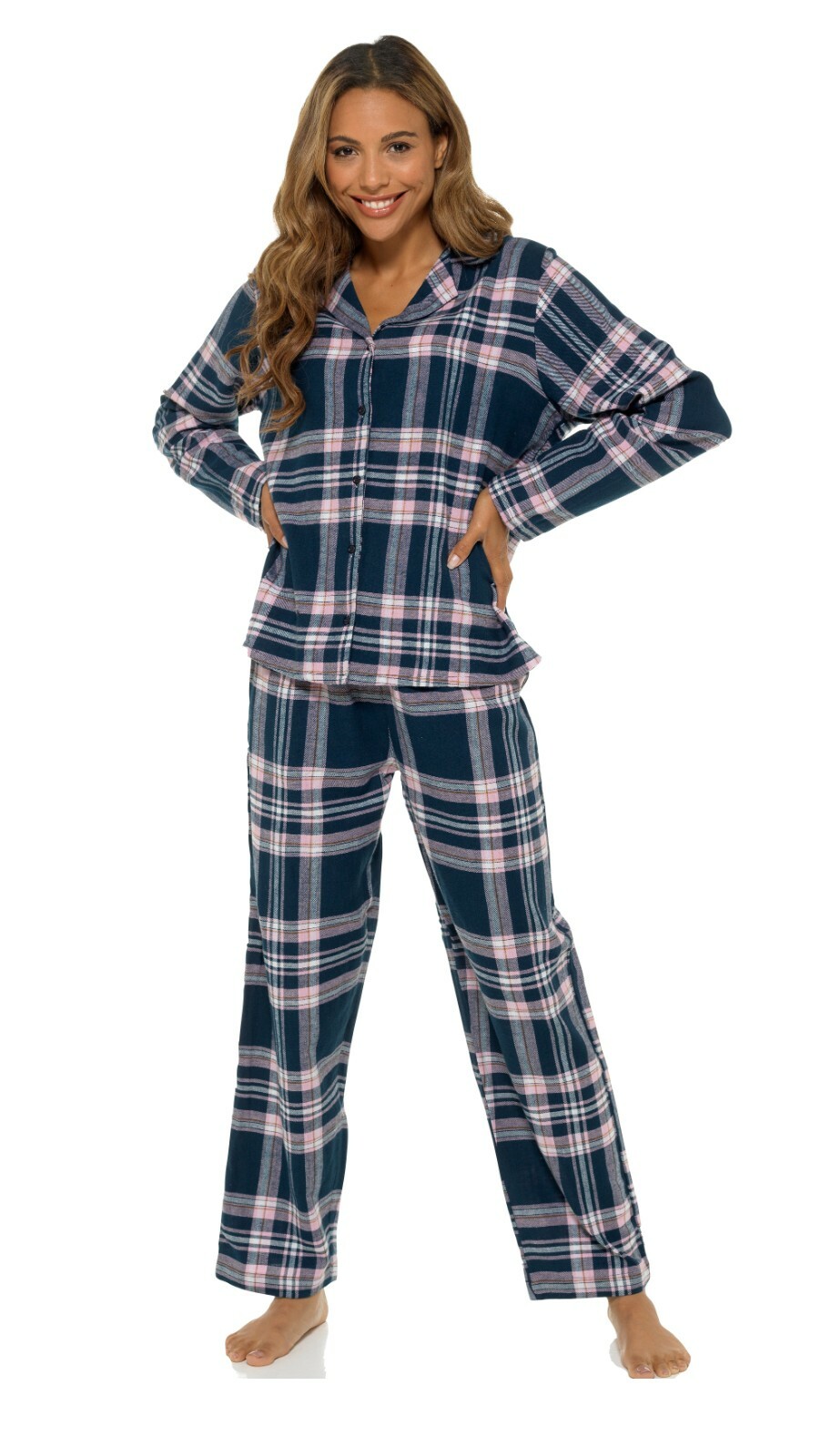 Ladies Pyjamas 100% Cotton Womens brushed Nightwear PJs Set | eBay