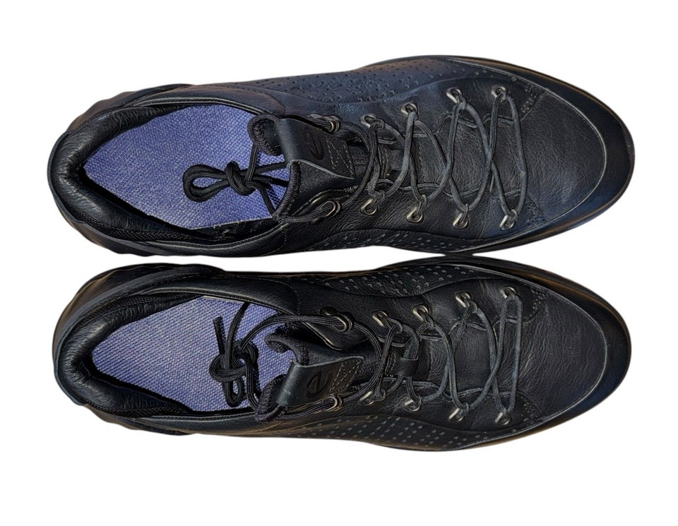 Ecco Exostrike Phorene Black Leather Low Sneakers Shoes Boots Men' s ...