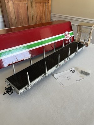 VERY RARE LGB 40920 RHB DETAILED RUNGENWAGEN STAKE CAR WITH LGB STEEL ...