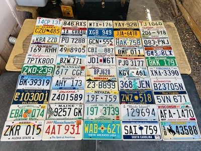 LOT OF 50 COMPLETE SET OF ALL UNITED STATES LICENSE PLATES——CHECK IT ...