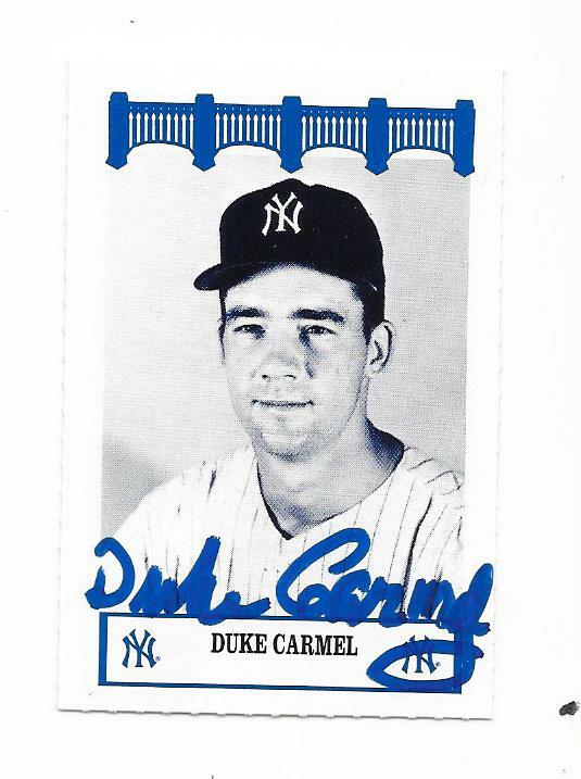 DUKE CARMEL 1992 THE WIZ YANKEES 60'S AUTOGRAPHED SIGNED | eBay