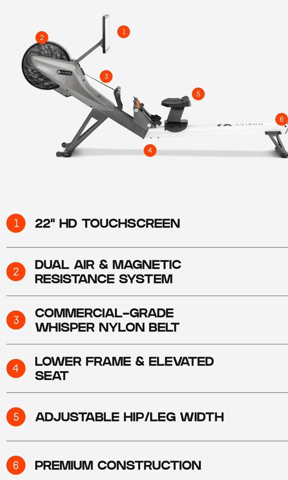 Aviron Tough Series Commercial Grade Rower | eBay