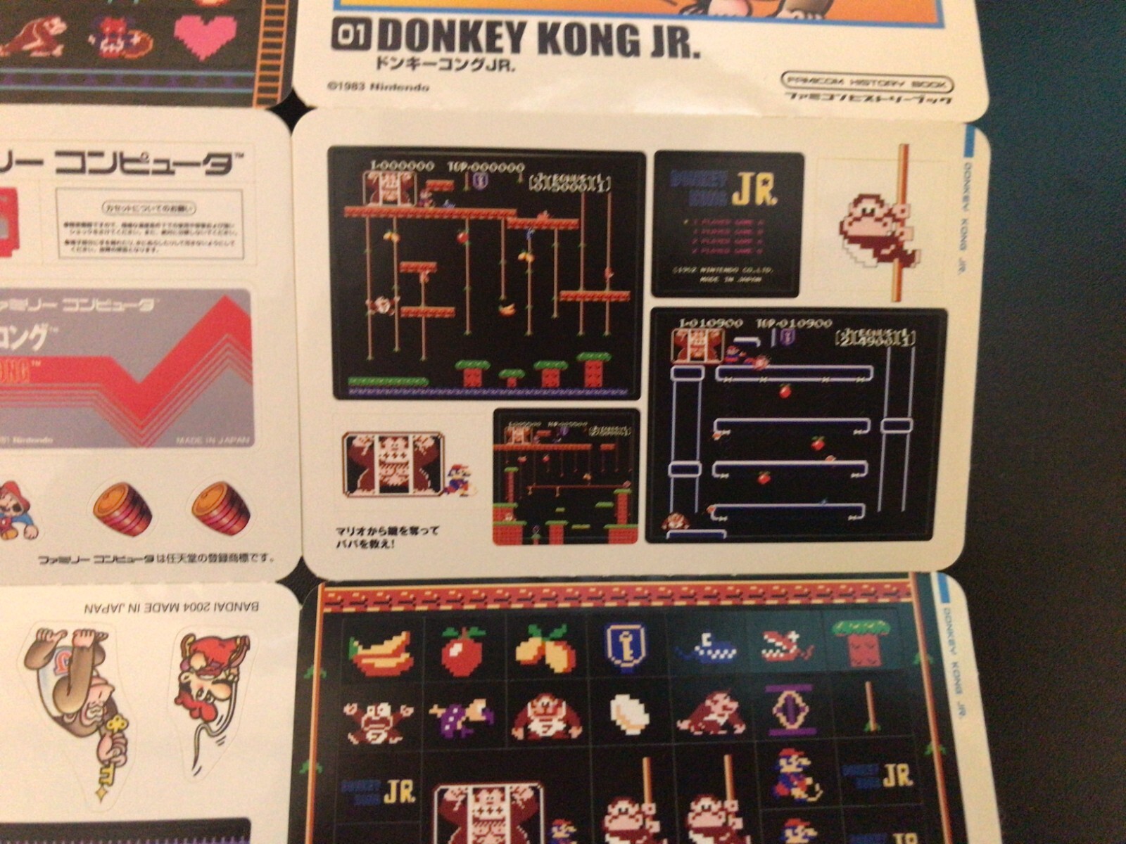 Super Famicom Mario Donkey Kong Jr sticker very rare 1983 History Book ...