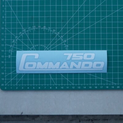 Norton 750 Commando Side Cover Sticker Decal White 1974 1975 15cm x 3cm ...