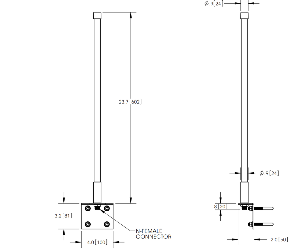 HyperLink Technologies (L-Com) HG5310U 5.3GHz 10dBi Omnidirectional ...