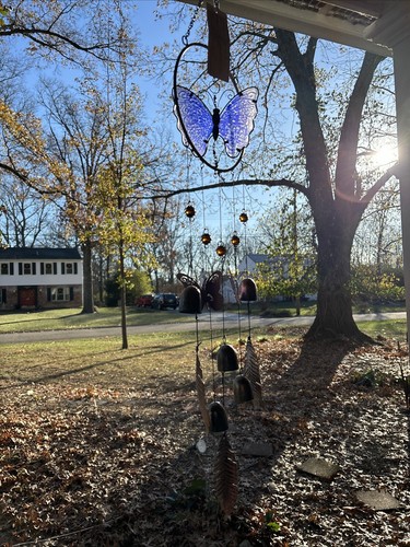 36 inch Purple Morpho Butterfly wind chime bell | eBay