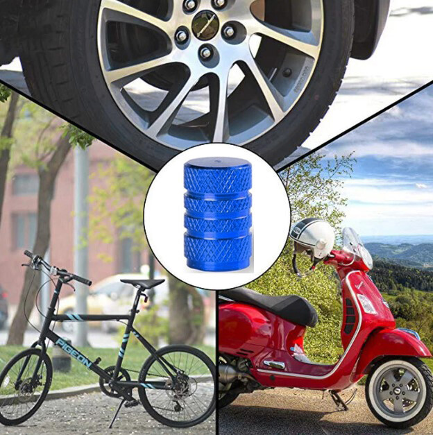 Blue Barrel Aluminum Tire Valve Caps - Sets of 4, 8, 12 or 20 ...