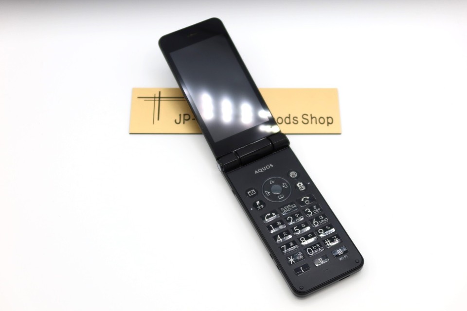[A] SHARP AQUOS Keitai 2 601SH 602SH Unlocked SIM Free Flip Phone Black ...