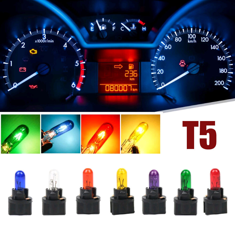 10pcs T5 SMD LED Car Dashboard Instrument Gauge Dash Interior Light ...