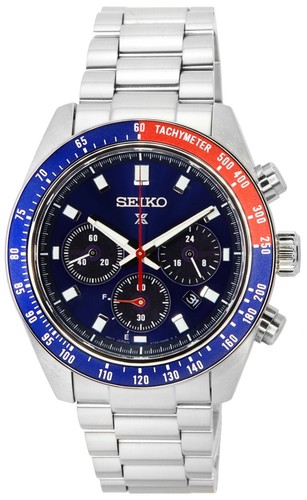 Seiko Prospex Speedtimer Go Large Solar Chronograph Blue Dial SSC913 ...