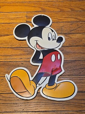 Vintage Mickey Mouse And Minnie Mouse Hanging Tin Decor | eBay