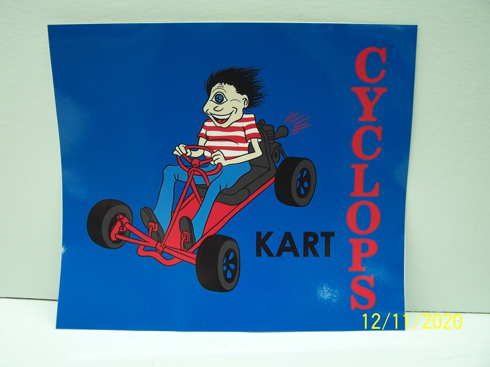 Vintage Clark Cyclops Go Kart Floorboard Decal | eBay