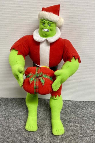 2003 Marvel Incredible Hulk Santa Christmas Plush 13” Figure Vintage ...