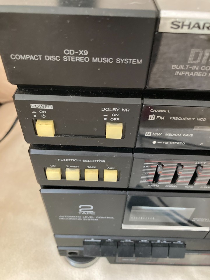 SHARP CD-X9 Sistema Audio Stereo Compatto Con Lettore CD E Cassetta ...