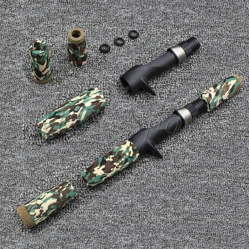 Camouflage Casting Fishing Rod Handle Kits Reel Seat Rod Building Split ...