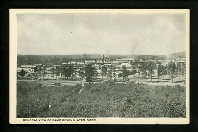 Military Base postcard Camp Devens Ayer Massachusetts MA General View ...
