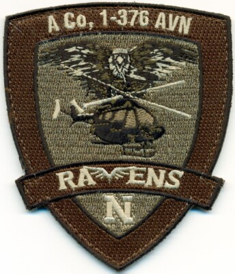 US ARMY A Co. 1st Battalion, 376th Aviation Regiment RAVENS Patch | eBay