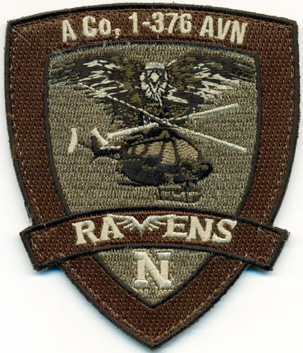 US ARMY A Co. 1st Battalion, 376th Aviation Regiment RAVENS Patch | eBay