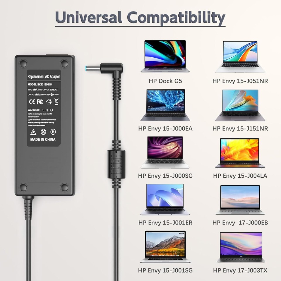 LOT adapter For HP LAPTOP CHARGER 19.5V - 6.15A, 120W BLUE TIP WITH ...