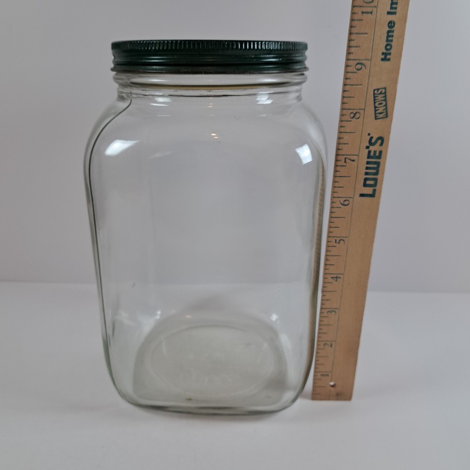 Vintage Glass Jar Colorado Grown Pickles Square 9-1/2" Tall | eBay