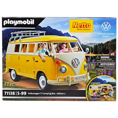 Playmobil Volkswagen T1 Camping Bus Edition 2 Netto Bulli 71138 VW ...