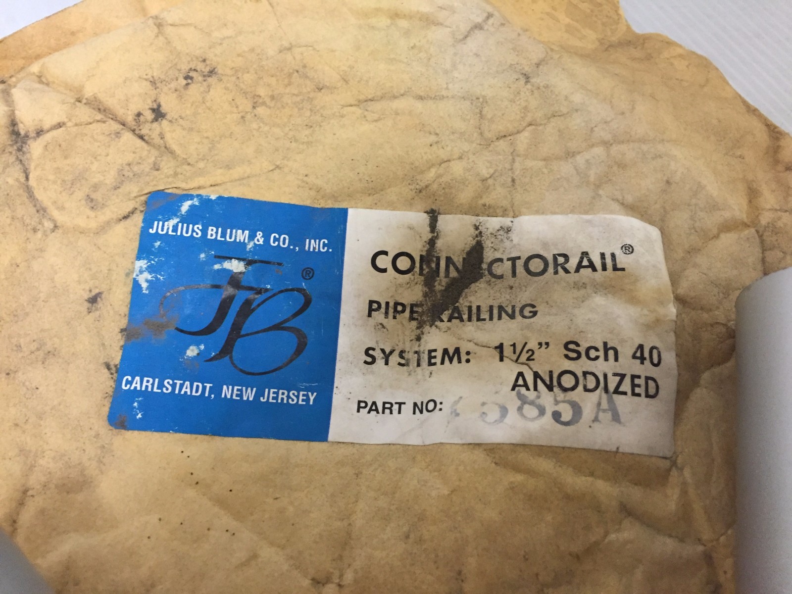 7585 Aluminum 35 Degree Return Elbow 1.5" Julius Blum Connectorail Pipe ...