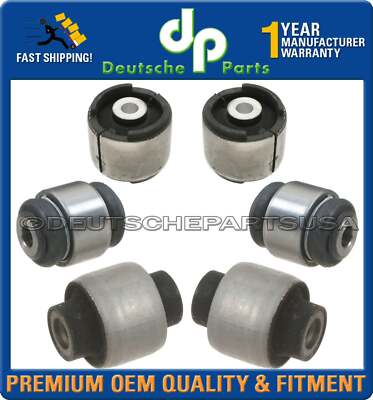 REAR AXLE CONTROL TRAILING ARM ARMS BUSHING BUSHINGS SET 6PC for BMW ...