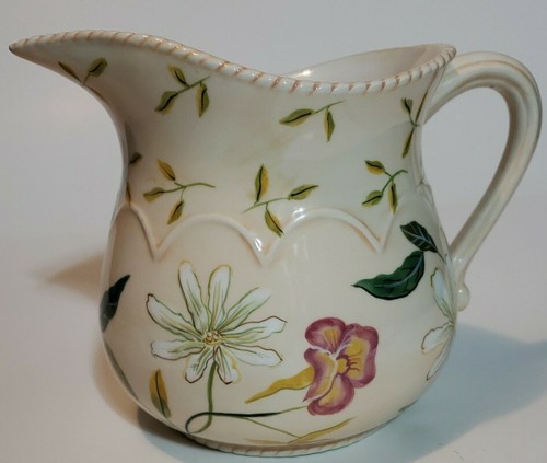 Teapot Harry and David Creamy Pale Pink Floral Ceramic Pitcher. No ...