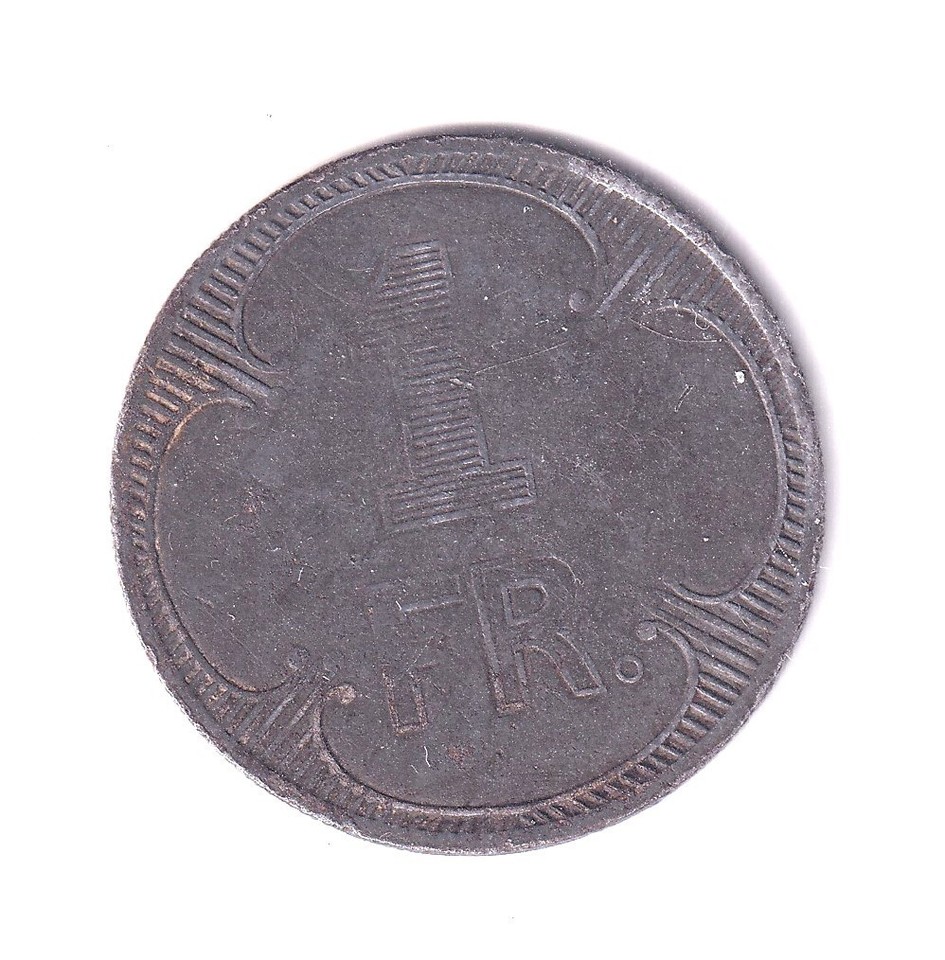 WW2 PRISONER OF WAR 1 FRANC TOKEN,BRITISH EXPEDITIONARY FORCE,BRITISH ...