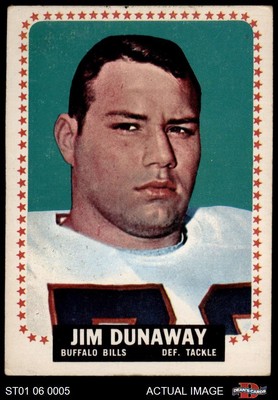 1964 Topps #27 Jim Dunaway Bills SHORT-PRINT RC Mississippi 2 - GOOD | eBay