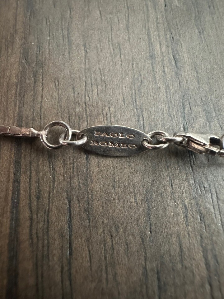Designer Signed Paolo Romero 925 Italy Sterling Silver Link Chain ...