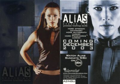 INKWORKS ALIAS SEASON TWO PROMO CARD #A2-NSU | eBay