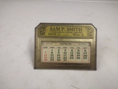 Vintage Minier Il Sam Smith - Undertaker Funeral Advertising Perpetual ...