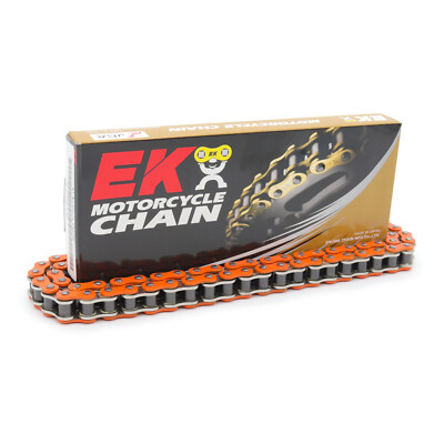 EK Motorbike 420 Heavy Duty Motocross Chain Orange 136 Link | eBay