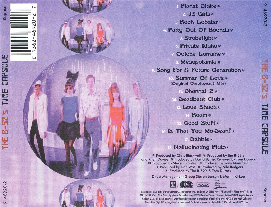 THE B-52S - TIME CAPSULE: SONGS FOR A FUTURE GENERATION NEW CD ...