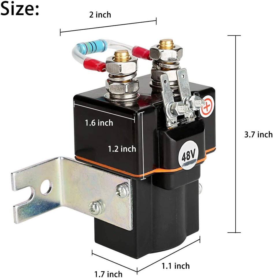 48V Golf Cart Solenoid &Resistor for 95+ Club Car DS Precedent ...