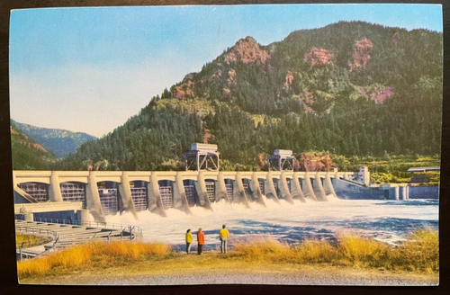 Vintage Postcard 1940's Bonneville Dam across Columbia River, Portland ...