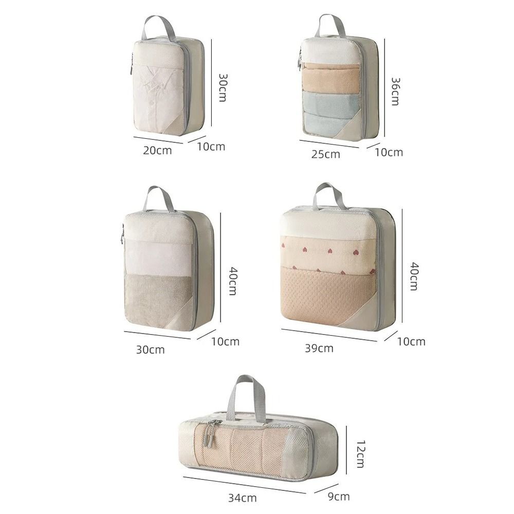 Folding Compression Packing Cubes Lightweight Suitcase Organizer Bags ...