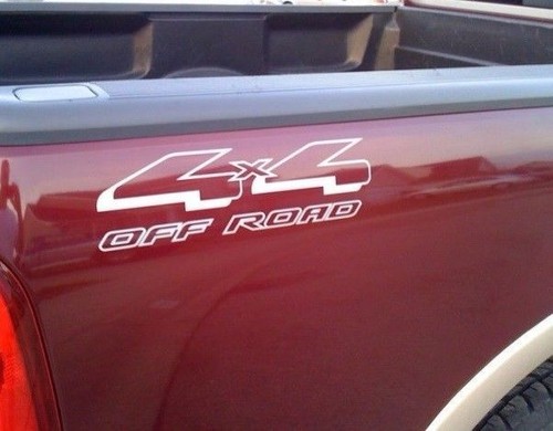 -2- Ford 4x4 Off Road Decals White F150 F250 F350 Sticker OEM Vinyl L ...