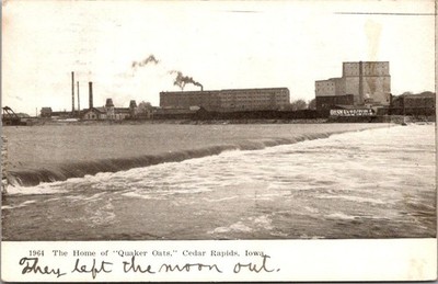 QUAKER OATS Factory CEDAR RAPIDS, Iowa IA c1907 Postcard | eBay