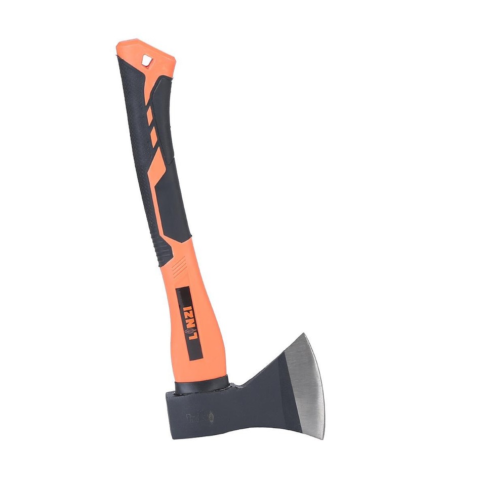LINZI 1.25lb Wood Chopping Axe - Carbon Steel Blade & Fiberglass Handle ...